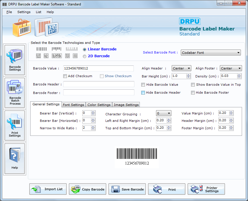 Custom barcode labels tag maker software generate printable colorful ...